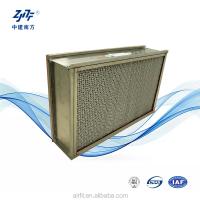 China Industry Factory Semiconductor H14 H13 250℃ Glass Fiber HEPA Filter , High Temp Resistant HEPA Air Filter Panel for sale