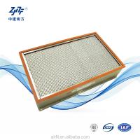 China Industry High Temperature HEPA Air Filter , H13 H14 99.95% 0.3um HEPA Pleated Filter for sale