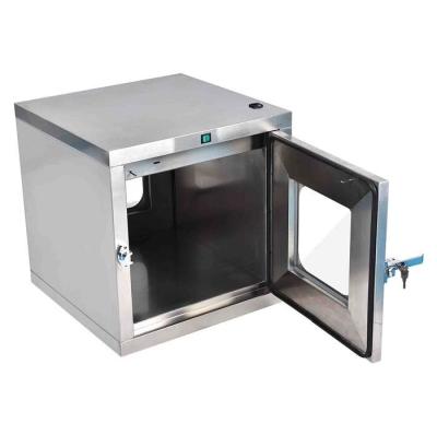 China Customized Industry Air Shower Transfer Window Clean Room Pass Box Electronic Mechanical Interlock Stainless Steel for sale