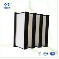China H13 H14 Cleanroom Air Filter , Industrial Glass W Type Fiber V Bank HEPA Filter for sale