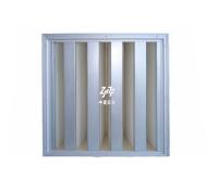 China Galvanized Steel Frame V Bank HEPA Filter , 0.3um HEPA Pleated Air Filter H13 High Dust Capability for sale