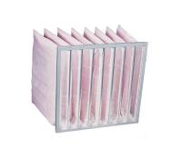 China AHU Pocket Bag Air Filters , Fiber Mushroom Air Conditioner Synthetic Pocket Mid Effect Filter for sale