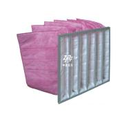 China Custom Industrial 6-Air Filter Bag Air Filters With Low Resistance Synthetic Fiber Medium Custom Bag HVAC System for sale
