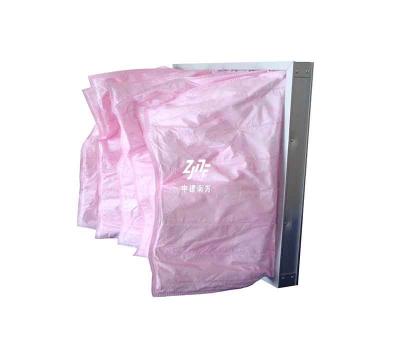 China Customized Factory Washable Pocket Air Filter Yellow Blue Pink F7 F8 F9 For Industrial for sale
