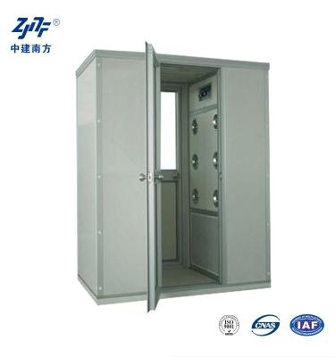 China 110V 220V SUS304 Stainless Steel Low Noise Cleanroom Air Shower Cabinet , 12 Nozzles 99.99% Stainless Steel Air Shower Room for sale