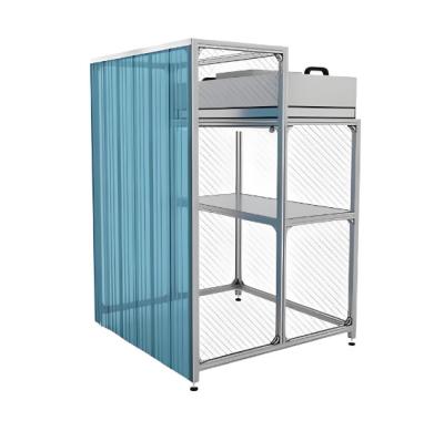 China Customizable Airflow Clean Room Booth with 99.99% 0.3um Porosity and Cold-roll Steel /Stainless Steel Body Material for sale
