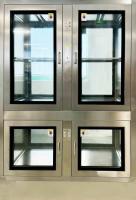 China Brushed 304 stainless steel panels Cleanroom Pass Box for preventing cross-contamination and enhanced disinfection for sale