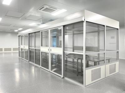 China Modular Clean Room Baked-Paint Steel Plates and Epoxy Resin Flooring for Temperature Control in Energy/R D for sale