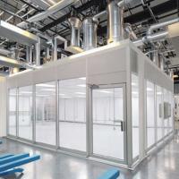 China Customizable Clean Room Enclosed Booth with Stainless Steel Door and Anti-Static Curtain Material Options for sale