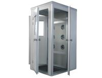 China Durable SUS304 Stainless Steel Clean Room Air Shower Booth With 99.99% Efficiency And 22-25 M/s Air Speed for sale