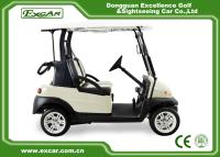 China EXCAR Beige 48V Electric Golf Car 2 Seater Italy Graziano Axle LED Headlight for sale
