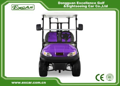 China Purple 2 Passenger Electric Golf Cart 48V 3700W with Trojan T-875 Battery for sale