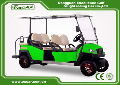 China Green Powerful Electric Golf Carts For 6 Person Steel Framework for sale