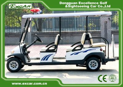 China White 6-Person Electric Patrol Car with 3.7KW Motor and 600KG Capacity - 3500×1200×1900mm Dimensions for sale