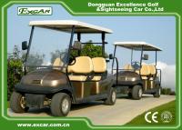 China 6 Person Electric Golf Buggy 48V 3700W Aluminum Chassis Brown Color Golf Car for sale