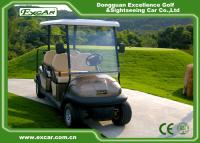 China Brown 6 Seats Electric Golf Buggy 48V 3.7KW 630KG Aluminum Wheel for sale