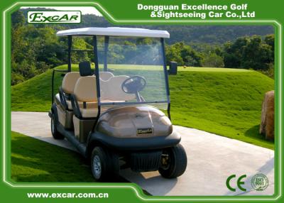 China Brown 6 Seats Electric Golf Buggy 48V 3.7KW 630KG Aluminum Wheel for sale