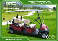 China Red 48V Electric Golf Buggy with 275A Controller, 6 Seats, 80-100km Range and 25 km/h Speed for sale