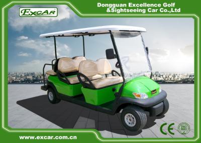China Light Green 6 Seater Electric Golf Buggy 48V 3700W 70-100km Range Aluminum Chassis for sale