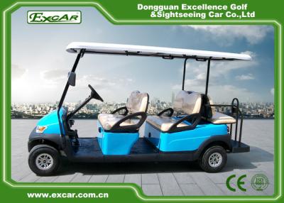 China Sky Blue 6-Passenger Electric Golf Buggy 48V 3.7KW Aluminum Chassis for sale