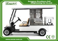 China EXCAR Aluminum 2 Seats Food Golf Cart ADC 48V 3.7KW Motor PC Windshield for sale