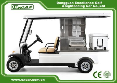 China EXCAR Aluminum 2 Seats Food Golf Cart ADC 48V 3.7KW Motor PC Windshield for sale
