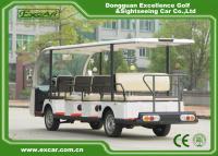 China 14 Passenger Electric Sightseeing Car 48V Trojan Battery Shuttle Bus 23km/h for sale
