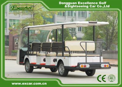 China 14 Passenger Electric Sightseeing Car 48V Trojan Battery Shuttle Bus 23km/h for sale