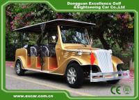China Luxurious Golden Classic Car Golf Cart 6 Person 48V Electric Vehicle with 45 km/h Speed and 510 kg Capacity for sale