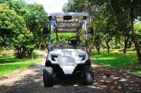 China Excar 8 Seats Electric Sightseeing Car 48V 5kW with Flip-Flap Seat LiFePO4 Battery for sale