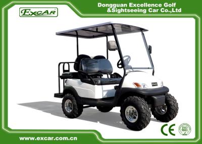 China EXCAR White Electric Hunting Cart 48V 275A with Curtis Controller - 4-Seat Off-Road Vehicle 45km/h Speed for sale
