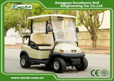 China Beige 2 Passenger Electric Golf Cart 48V 3700W Motor Trojan T-875 Battery for sale