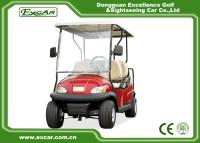 China Red 6 Seater Club Car Golf Cart with Rain Cover ADC 48V 3.7KW Motor for sale
