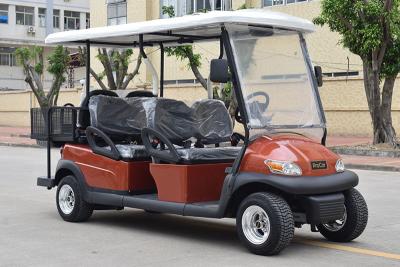 China Excar A1S4+2 48V Lithium Electric Golf Cart 6 Seater with Flip Rear Seat Kit for sale
