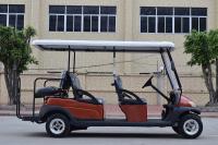 China Excar A1S4+2 48V Lithium Electric Golf Cart 6 Seater with Flip Rear Seat Kit for sale