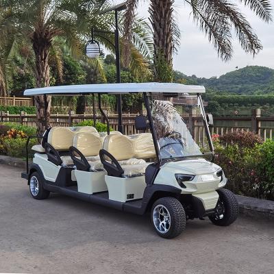 China 6 Front+2 Rear Seats Electric Golf Buggy With Long Range Battery for sale