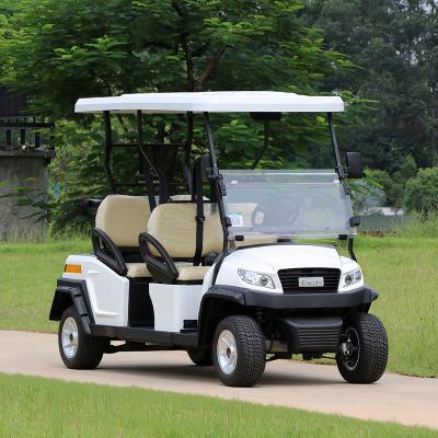 China 4 Seats Electric Golf Sightseeing Cart 5KW Motor 48V Lithium Battery 50-70km Range 30km/h for sale