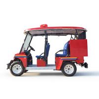 China 48V Lithium Battery Electric Fire Truck Golf Cart 5 Seater 3200mm 600kg Capacity for sale