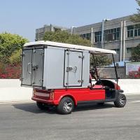 China Enclosed Utility Cart Rear Cargo Box 48V 5KW AC Motor Long Range High Climbing Capacity for sale