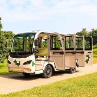 China 11 Passenger Fully Enclosed Electric Sightseeing Bus 72V 7.5KW with Trojan Battery for sale