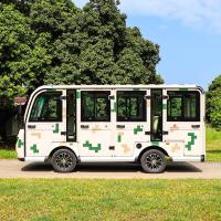 China 11 Seats Electric Sightseeing Bus 72V Lithium Battery High Climbing Ability Long Range with Door for sale