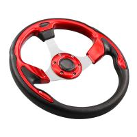 China Universal Golf Cart Steering Wheel PVC Material 33x33x5cm Package for Club Car EZGO Yamaha Models for sale
