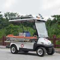 China White 2-Seat Electric Ambulance Golf Cart 48V Trojan Battery | 3400mm Length | 360kg Load Capacity for sale