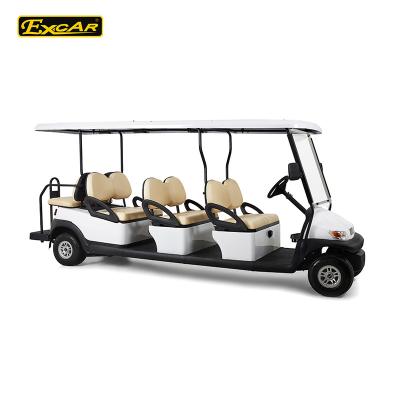 China 48V Lithium Golf Car EXCAR A1S6+2 6 Seater 4300mm AC Motor for sale