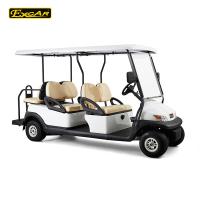 China EXCAR A1S4+2 White 48V 105Ah Lithium Battery Electric Golf Car - 6 Seats, 35 km/h Speed, 60-80km Range for sale