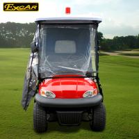 China EXCAR Red 2 Seater 48V Electric Ambulance Vehicle with 45 km/h Speed and 90 km Range for sale