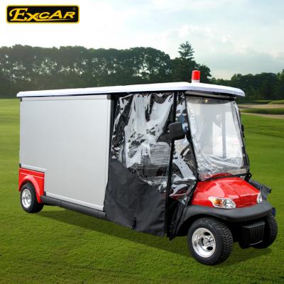China 48V Steel Chassis Waterproof Medical Golf Cart with 2 Seats and LED Lighting for Hospital Ambulance Use for sale