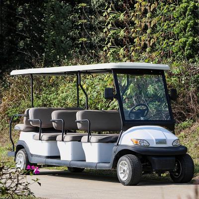 China 11 Passenger Electric Sightseeing Car 48V Trojan Battery with Curtis Controller 3300mm Wheelbase for sale
