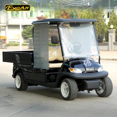 China EXCAR Black Lifted Electric Food Cart 48V 2-Passenger with 360kg Load Capacity for Hotel Beverage Service for sale