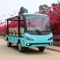 China Black 14 Person Electric Sightseeing Bus 72V with 45 km/h Speed and 80 km Range for Commercial Use for sale